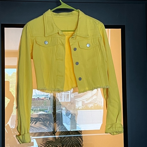 SHEIN | Jackets & Coats | Small Yellow Jean Jacket | Poshmark